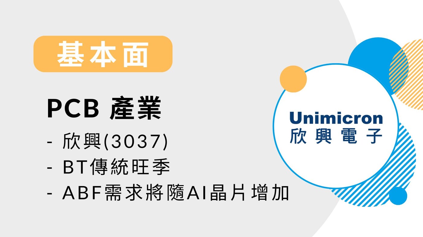 【基本面】PCB 產業-欣興(3037)-BT傳統旺季、ABF需求將隨AI晶片增 - PressPlay Academy
